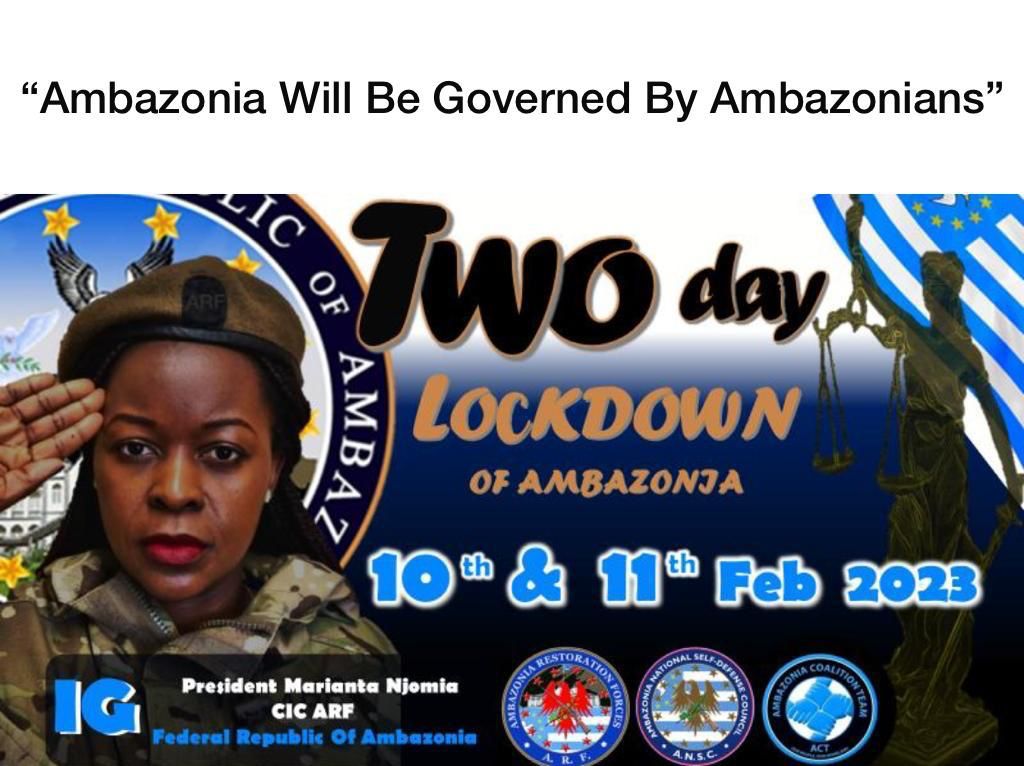 IG announces lockdown for 10-11 Feb 2023. – Ambazonia News Briefs